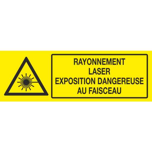 Panneau Rayonnement laser exposition dangereuse au faisceau | MPA Pro