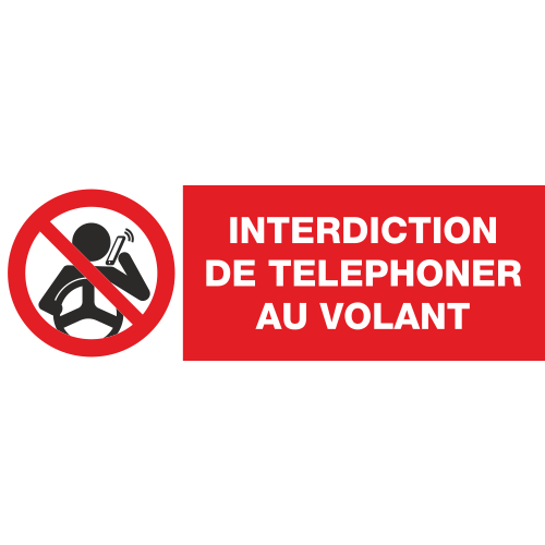 Panneau Interdiction de téléphoner au volant | MPA Pro