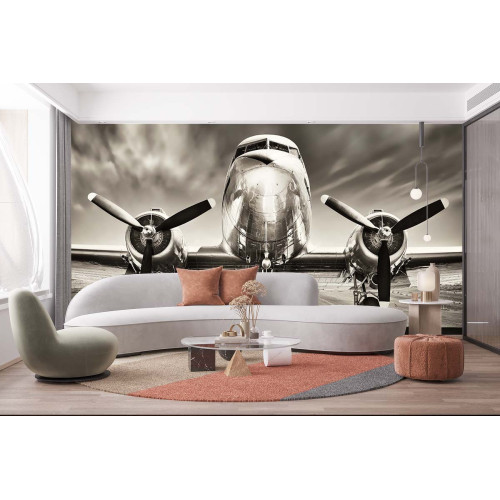 Papier Peint Panoramique Avion Vintage | MPA Pro
