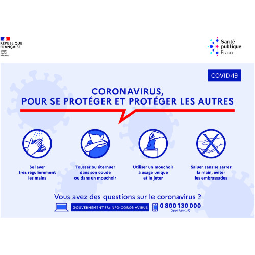 Autocollant Affiche Informations Coronavirus | MPA Pro